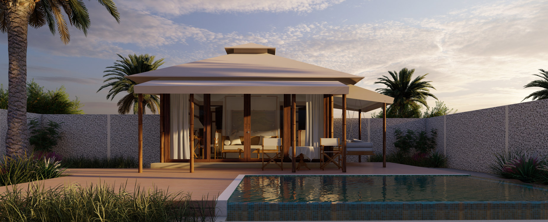 Explorer Tent with Private Pool – The Outpost Al Barari